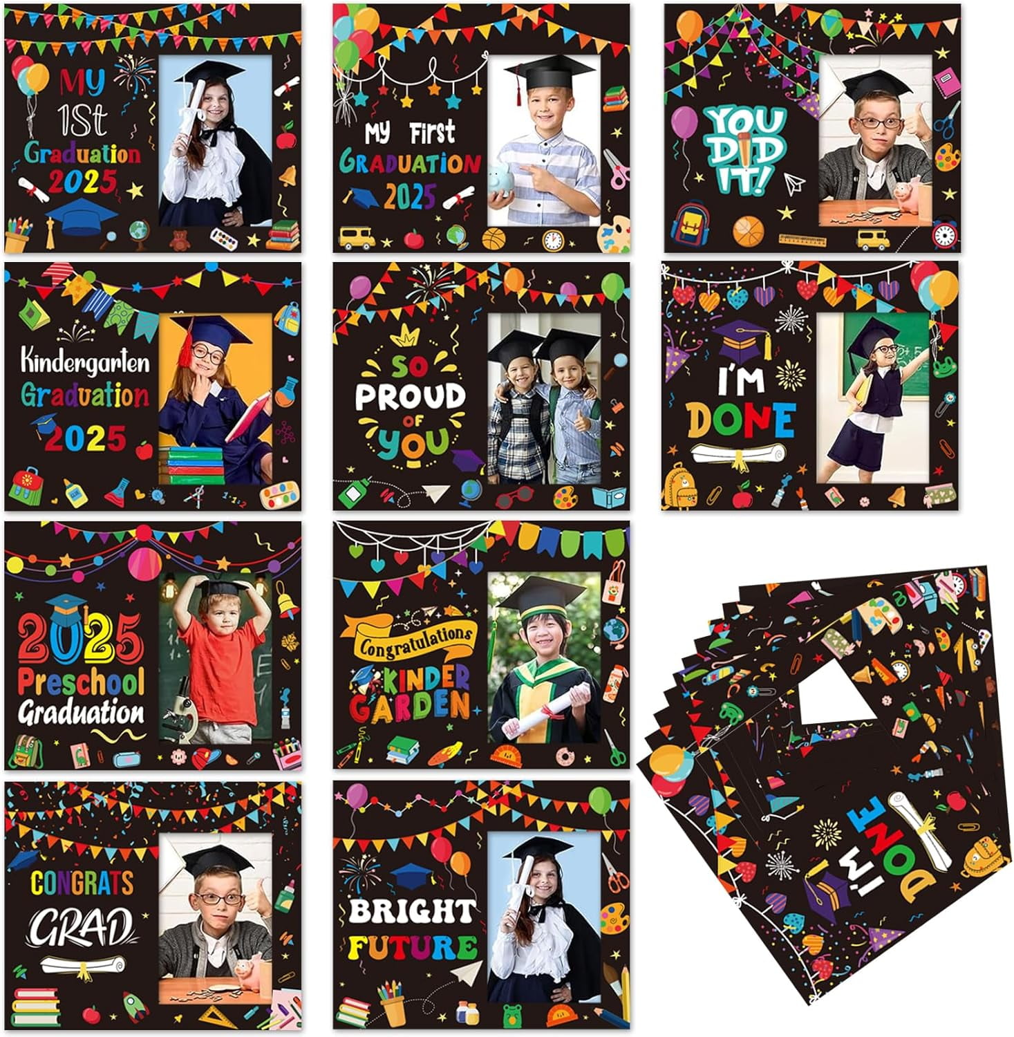60 Pcs Kindergarten Graduation Picture Frames First Graduation Photo ...