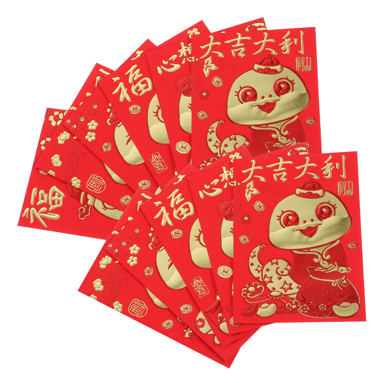 60 Pcs Lai See Red Envelope Bag 2025 Snake Red Envelopes Lucky Money ...
