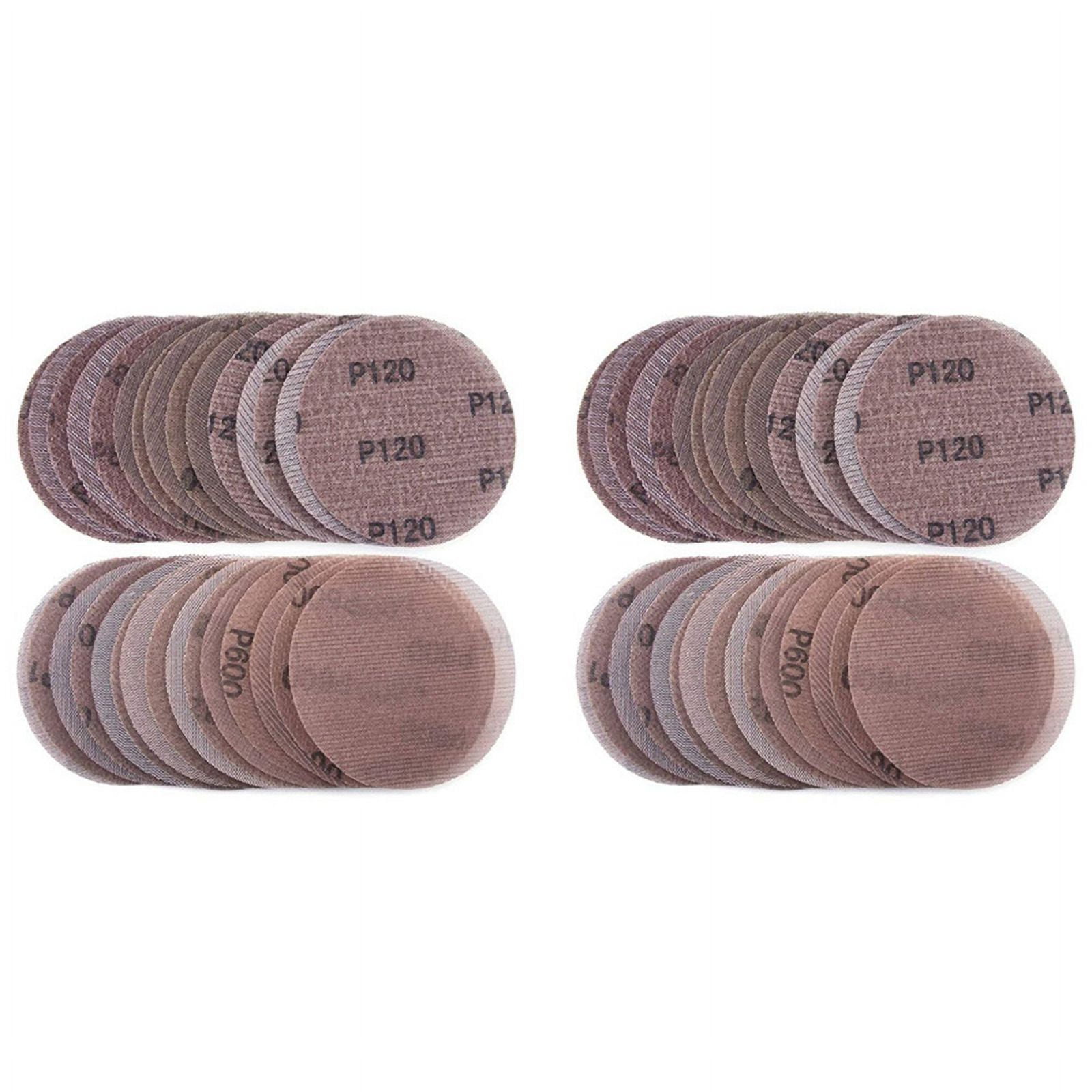 60 Pcs Mesh Sanding Discs 125mm 80-600 Grit Hook and Loop Sanding Paper ...