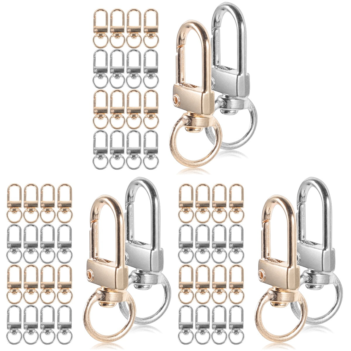 60 Pcs Metal Keyring Hooks Key Ring Clip Keyring Hooks Keychain Metal ...