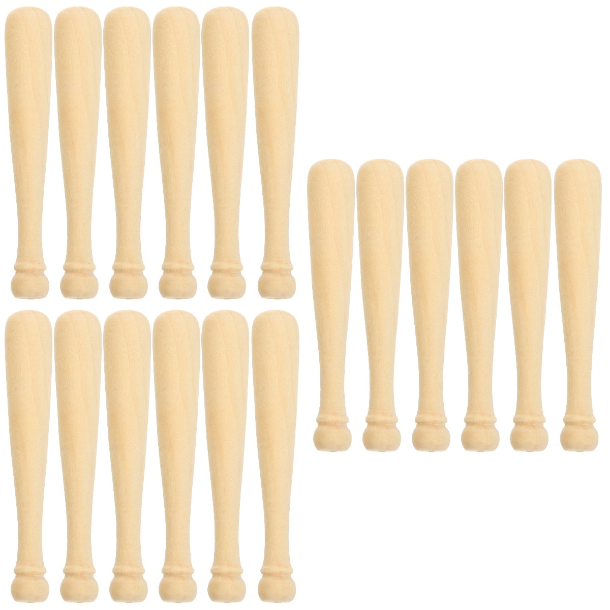 60 Pcs Mini Baseball Bat Models Wooden Baseball Bat Watercolor Palette ...