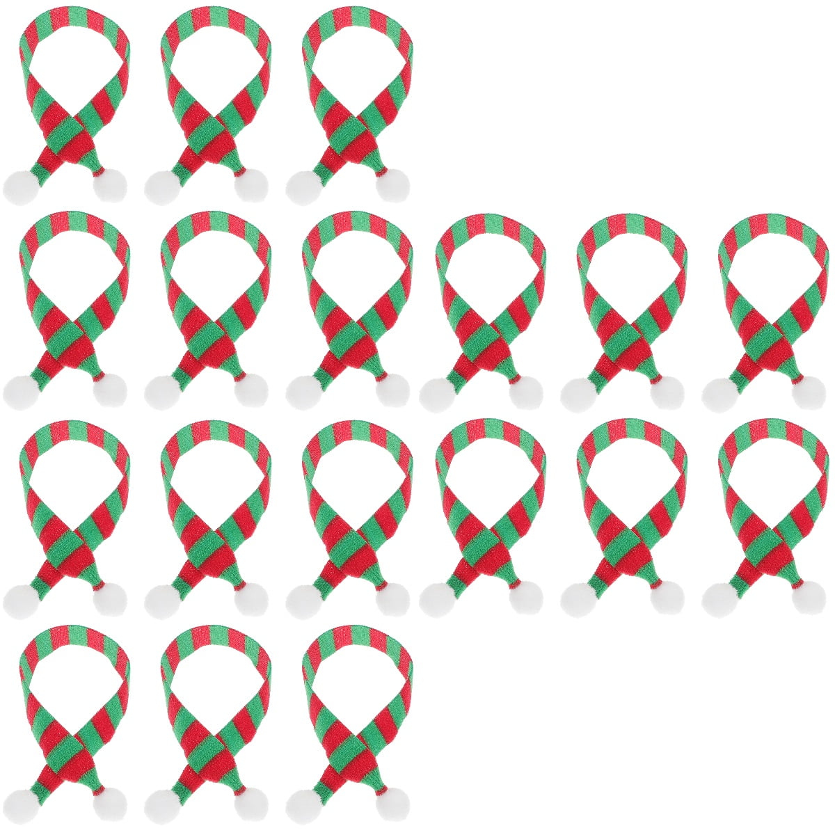 60 Pcs Mini Christmas Scarf The Gift Fabric Scarves Xmas Decoration ...