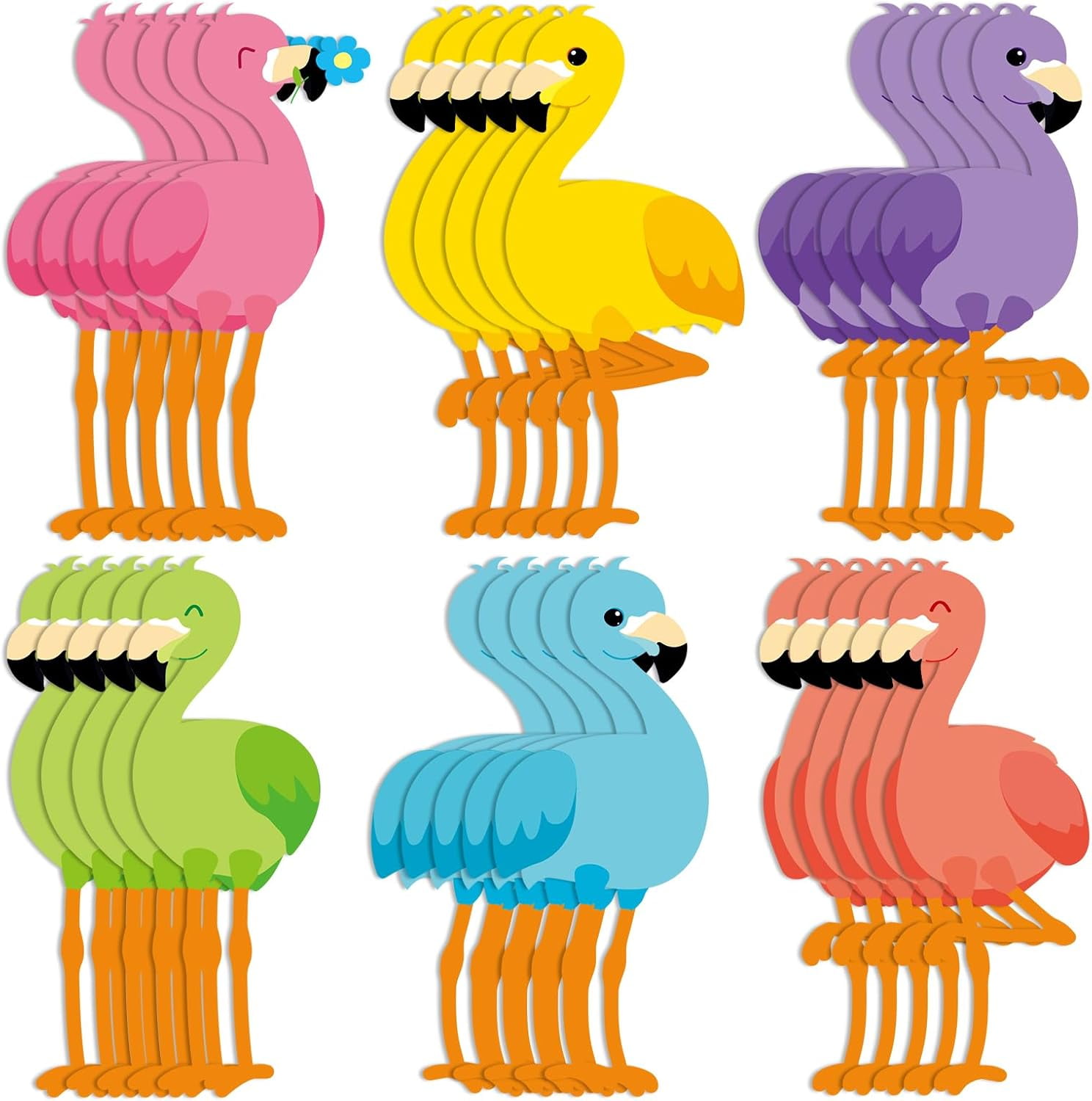 60 Pcs Mini Classroom Bulletin Board Cutouts Coffee Cup Flamingo Bee ...