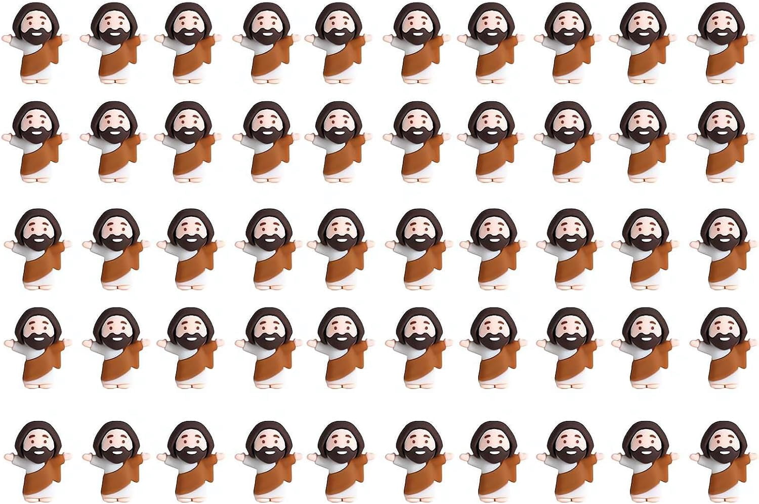 60 Pcs Mini Jesus Figures Easter Jesus Loves You Tiny Baby Jesus ...