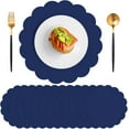 60 Pcs Navy Blue Paper Placemats, 13.5 Inch Graduation Placemat ...