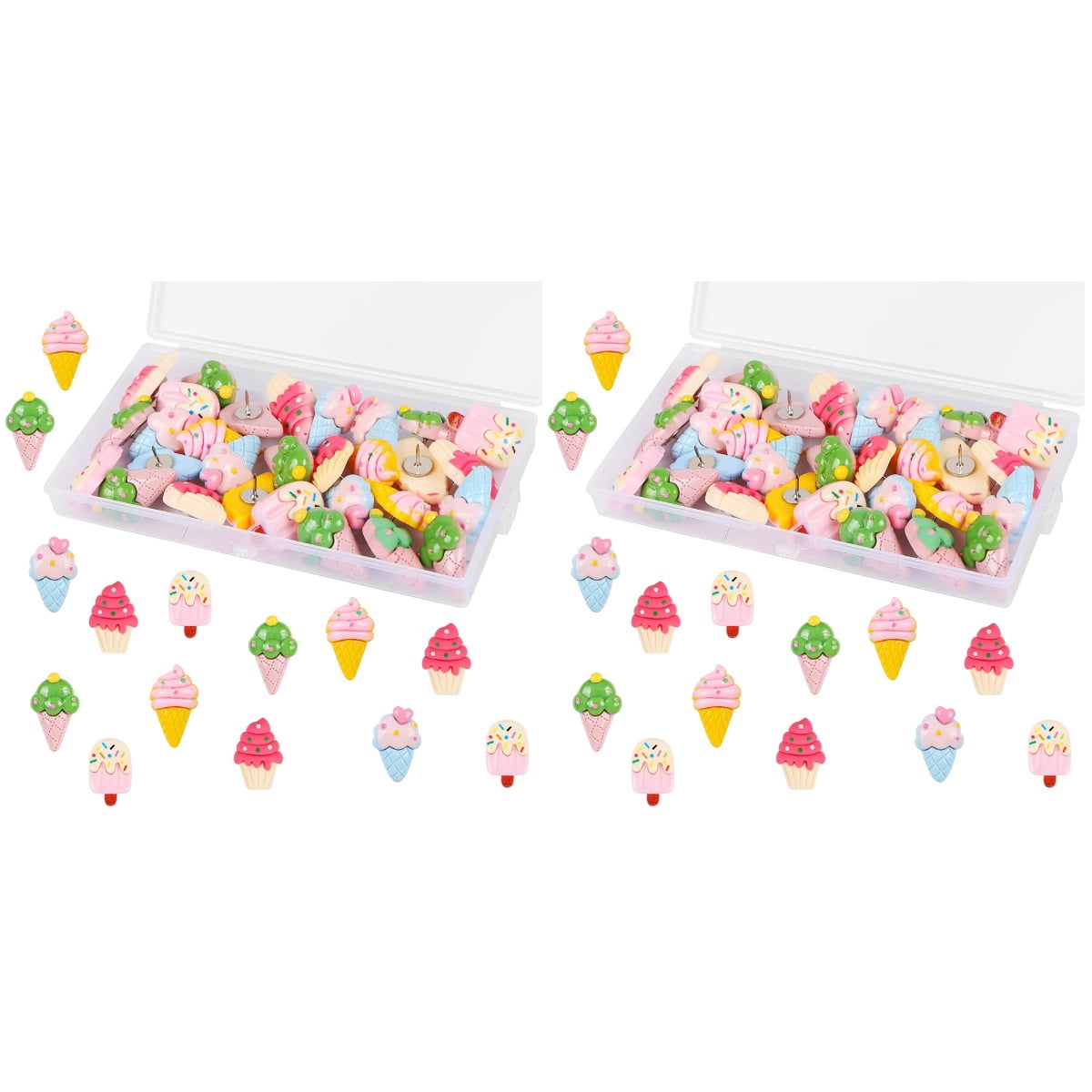 60 Pcs Office Supllies Versatilen Cream Pin Moulding Trim Replaceable ...