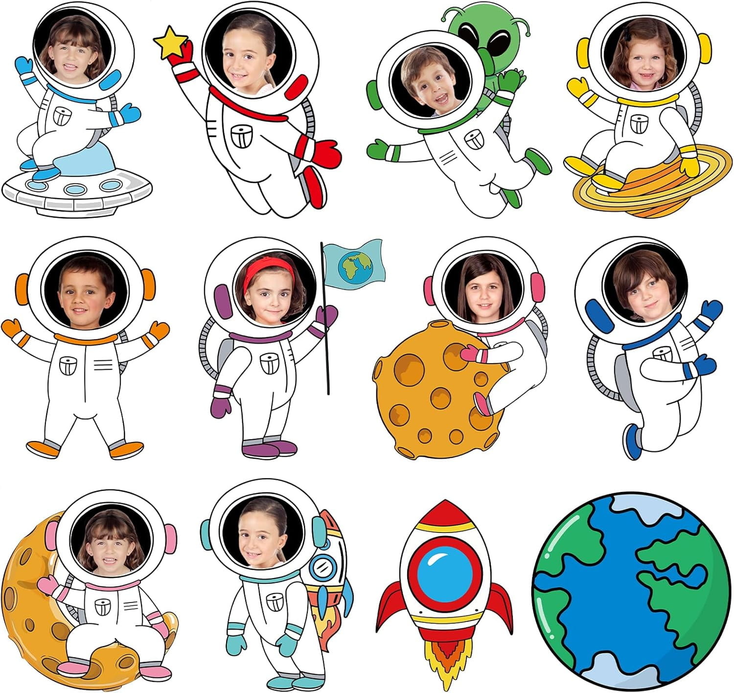 60 Pcs Outer Space Decorations for Classroom Back to School Cutouts ...