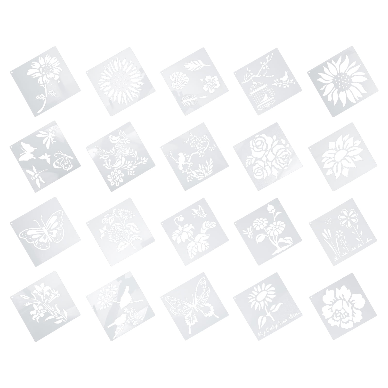 60 Pcs Painting Engraving Template Templates Butterflies Themed Stencil ...