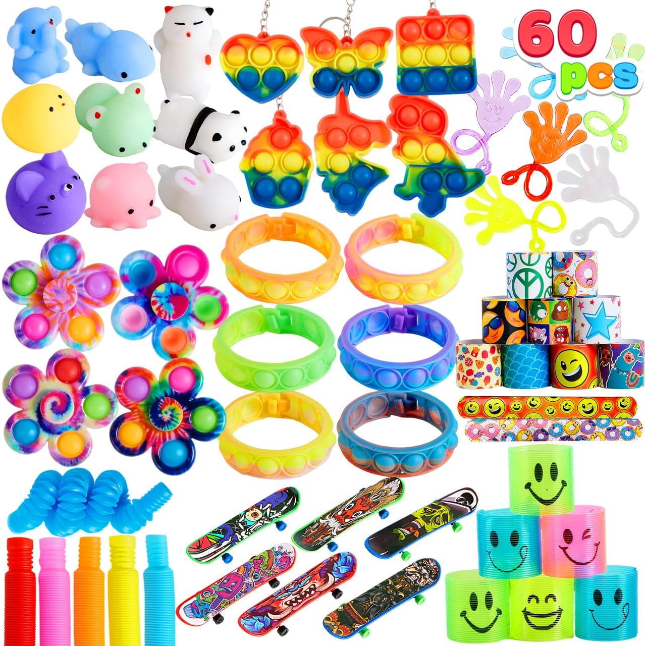 60 Pcs Party Favors for Kids, Popular Fidget Toys Pack, Goodie Bags Fillers for Kids Birthday ...