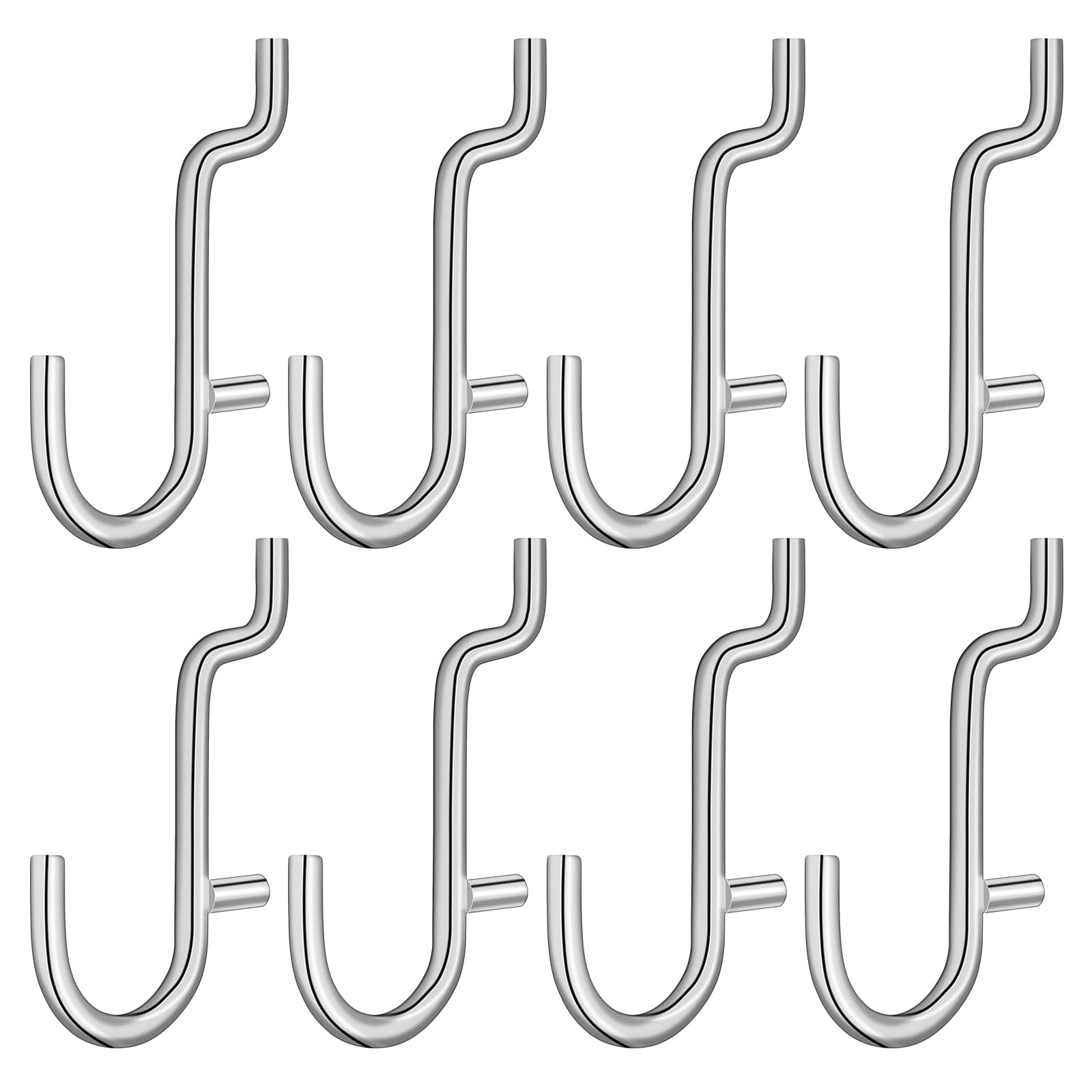 60 Pcs Peg Board Hook Hangers Pegboard Hook for Garage Home Pegboard ...