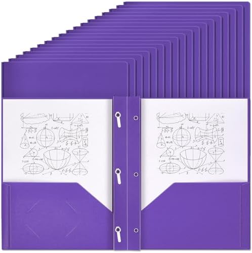 60 Pcs Plastic Folders with Pockets and Prong Plastic Folders with 2 ...