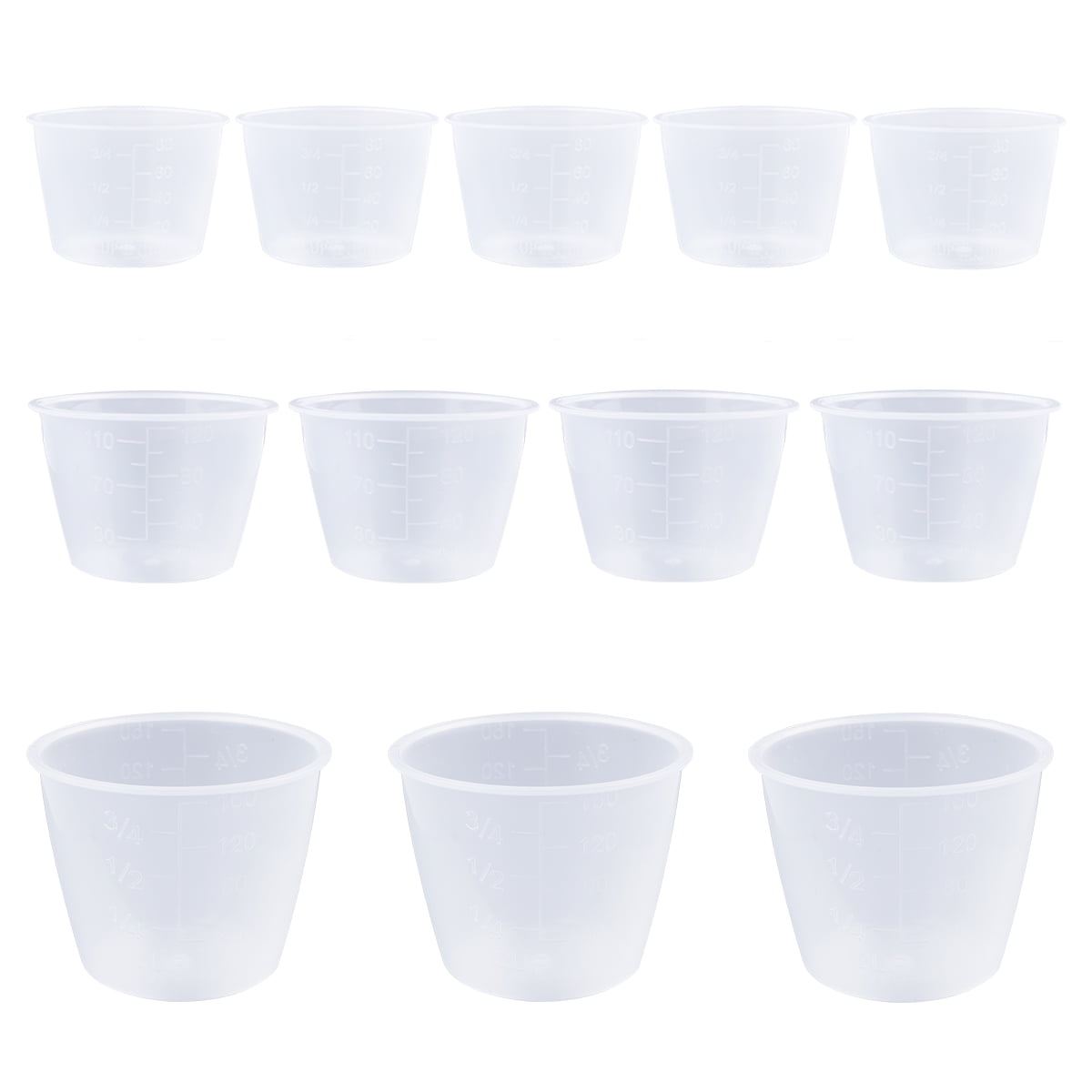 MEIBUTYUP 60pcs Transparent Measuring Beakers for Home and Laboratory ...
