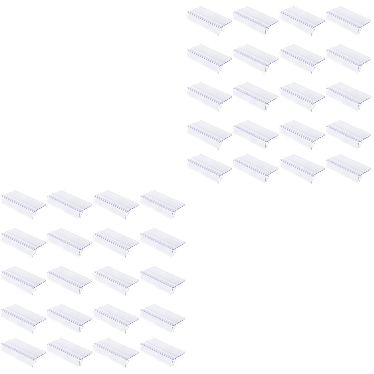 60 Pcs Price Tag Shelf Price Display Tag Clear Business Card Holder ...