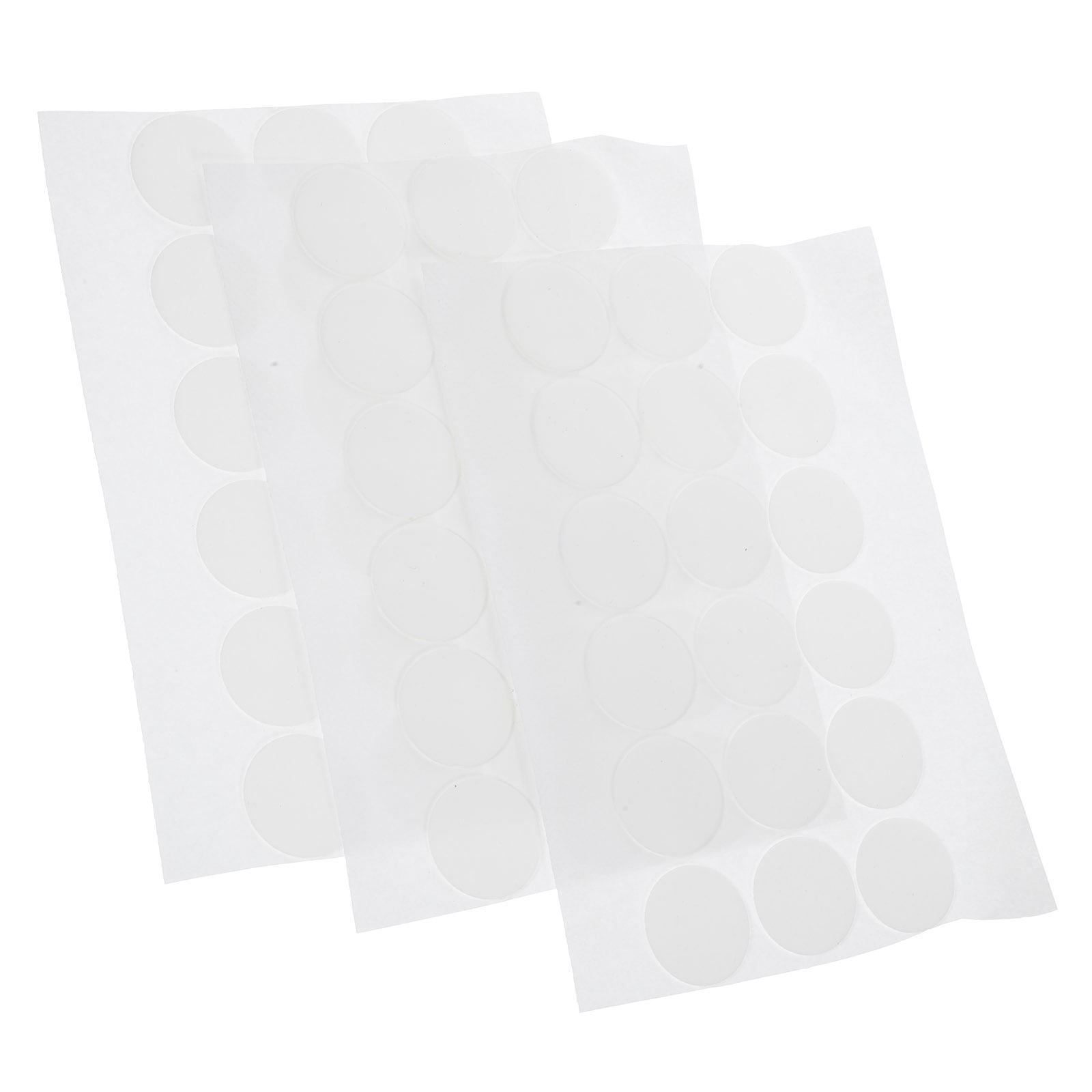 60 Pcs Round Sticker Double Sided Clear Office Packing Stickers No ...