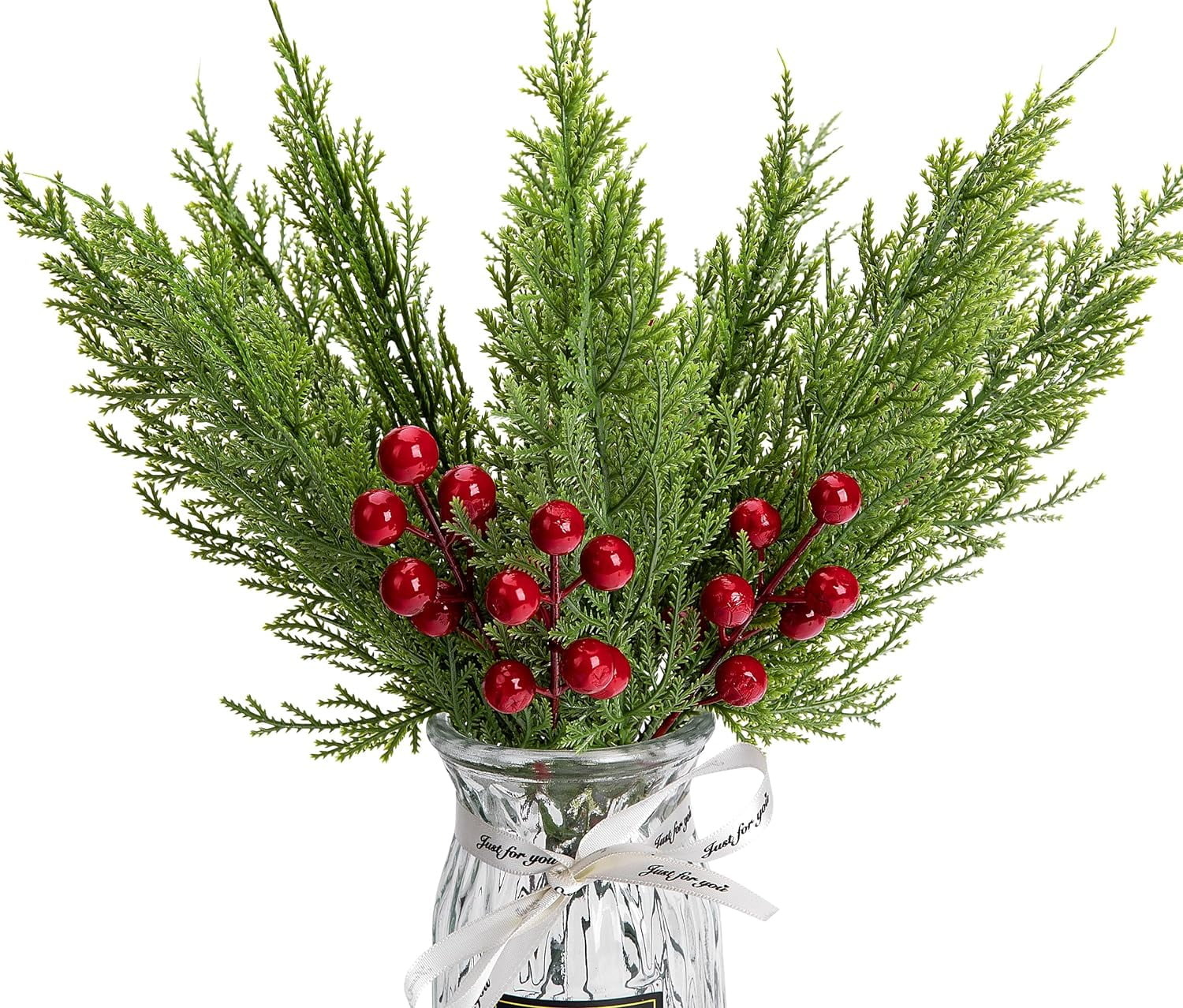 60 Pcs/Set Christmas 3D Artificial Pine Branches- 12.5 Inch Faux ...