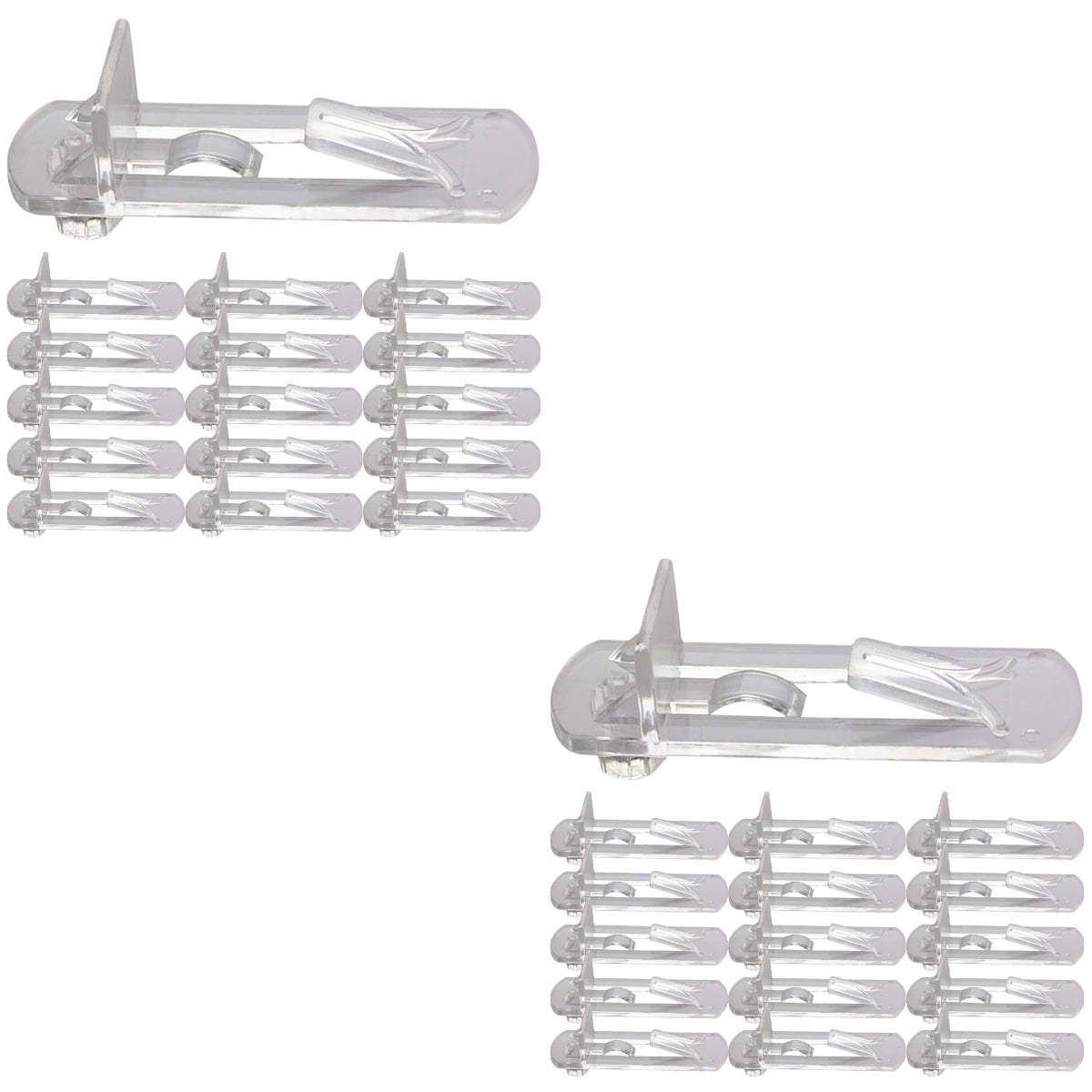60 Pcs Shelf Support Pegs Locking Cabinet Shelf Clips Clear Shelf ...