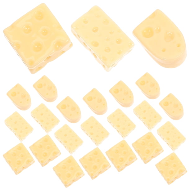 Miniature Cheese Models Craft Supplies for Decor Resin Yellow 60pcs 2.5 ...