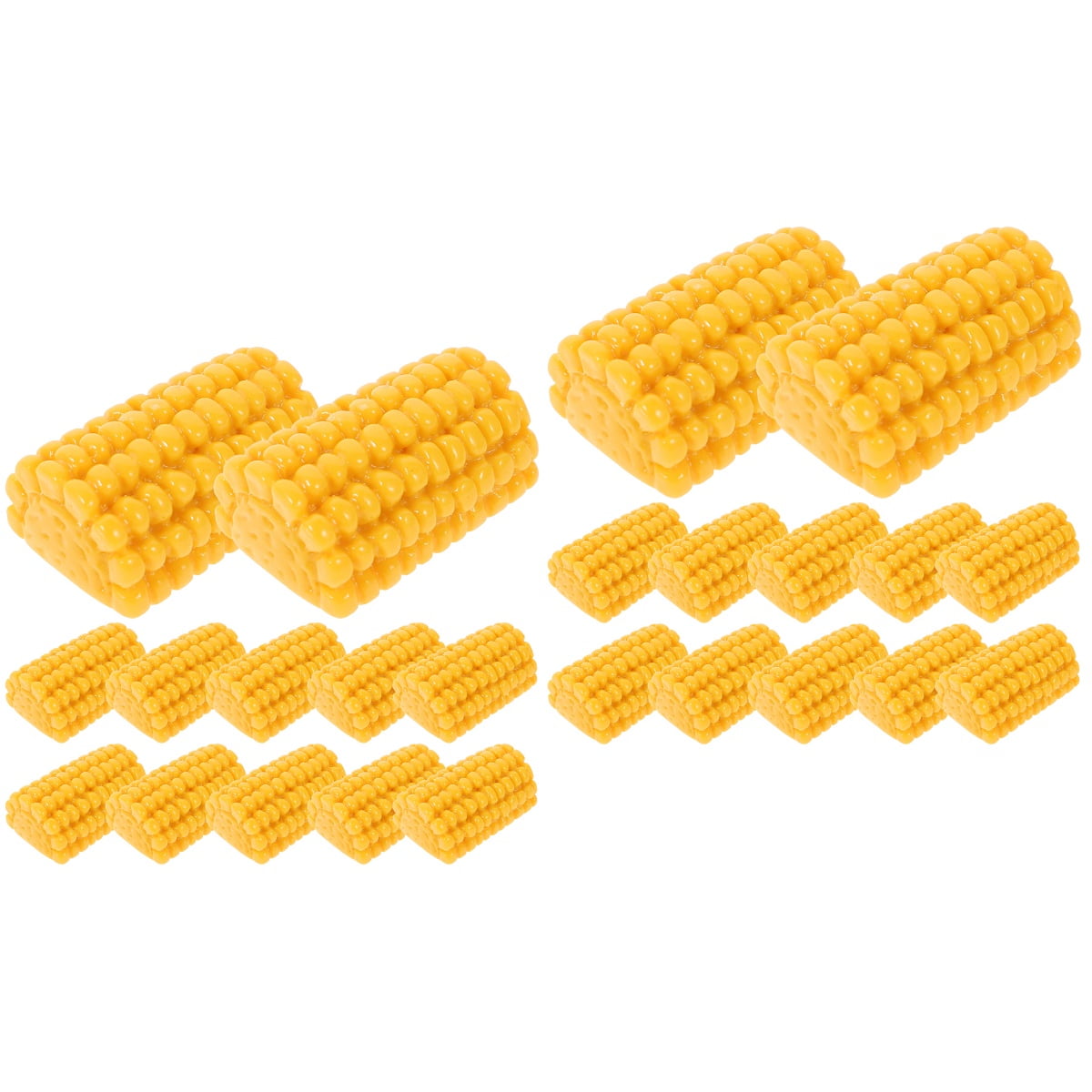60 Pcs Simulation Corn Ornament Decor Fake Corn Yellow Color Mini Toys ...