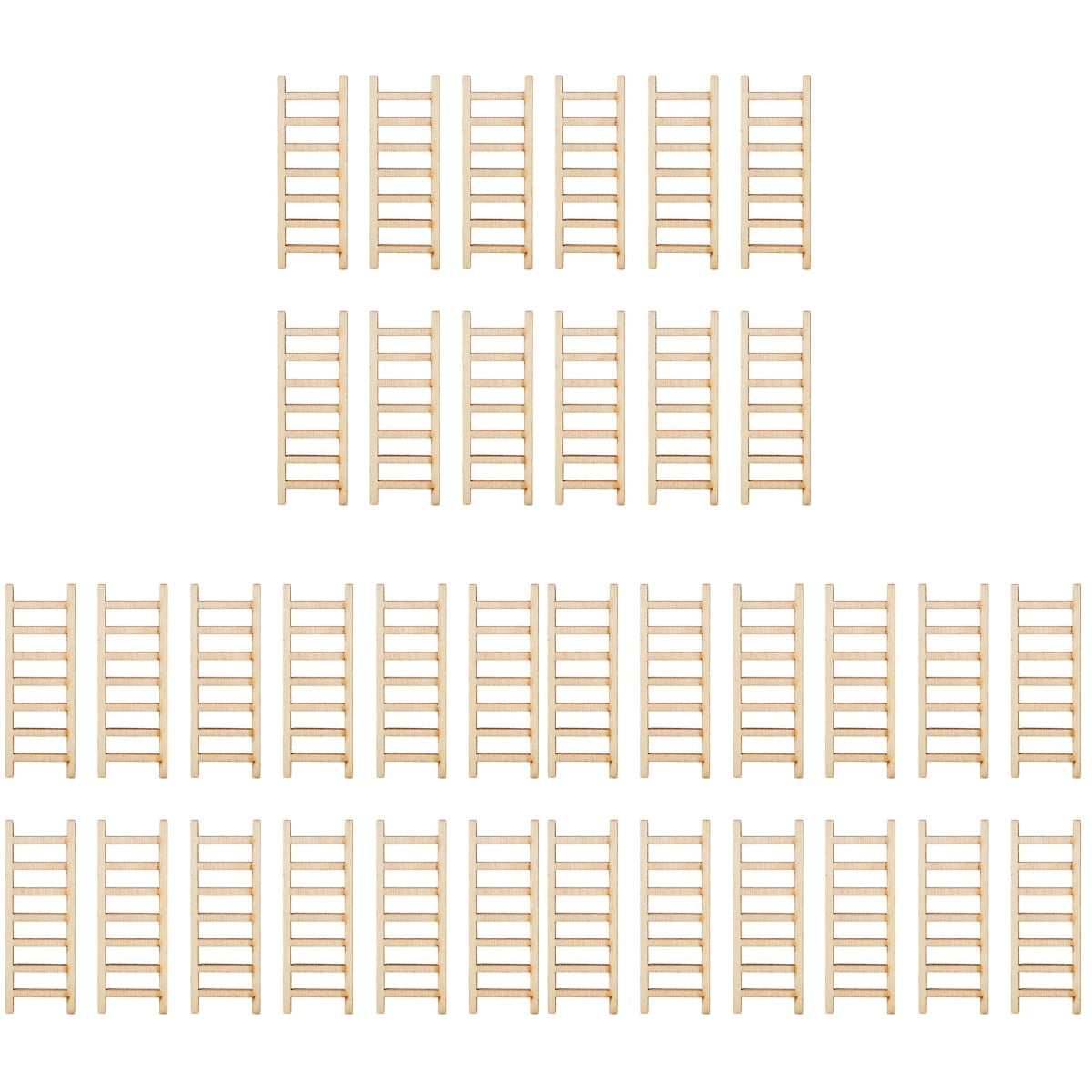 60 Pcs Simulation Ladder Ornament Wooden Decor Wooden Ladder Decor ...