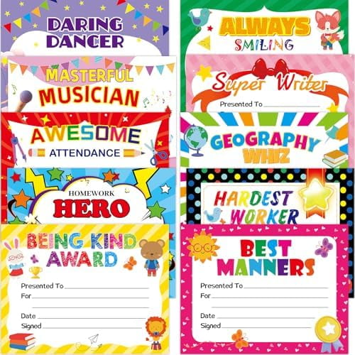 60 Pcs Student of Award Certificates End of School Year Superlatives ...