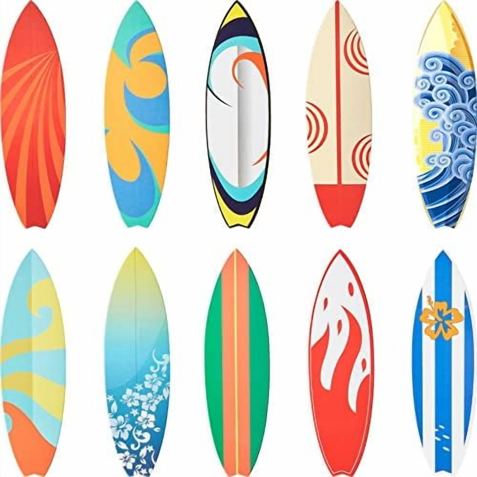60 Pcs Surfboard Cutouts Decor Surfboard Wall Decoration Summer Surf ...