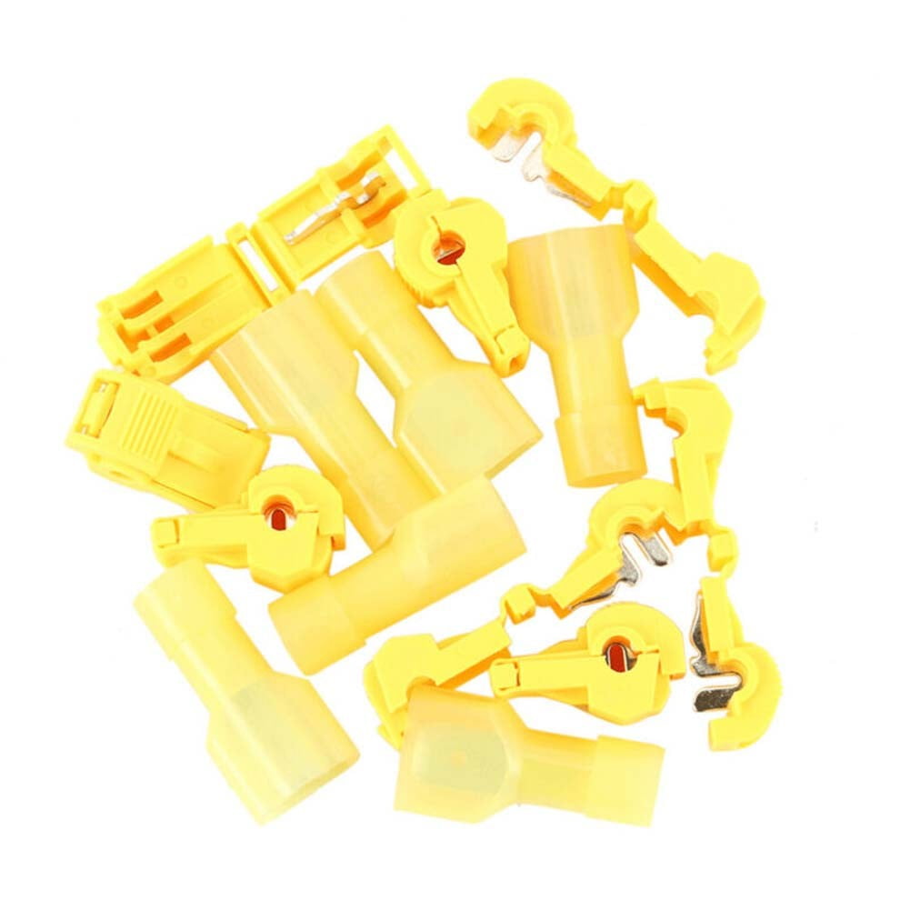 60 Pcs Terminals Connectors Quick Splice Lock T Tap Wire Joint Crimp ...