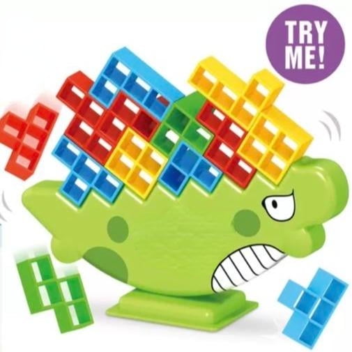 60 Pcs Tetris Tower Balance Stacking Blocks Game, Board Games for 2 ...