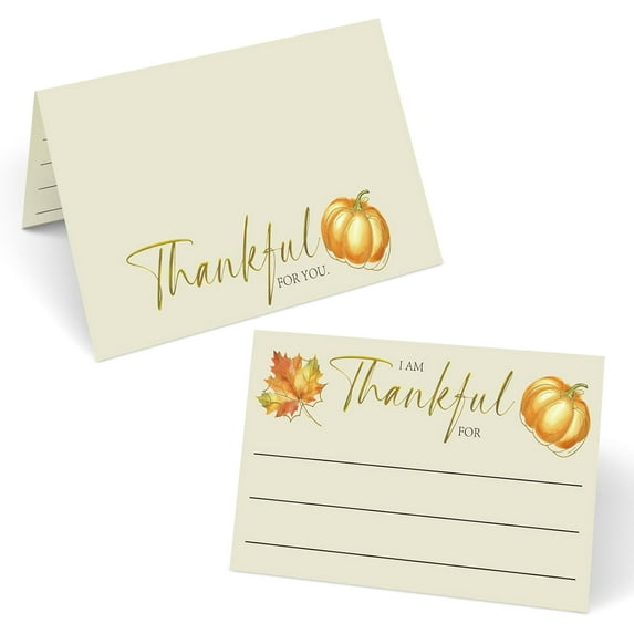 60 Pcs Thanksgiving Name Cards for Table, Rustic Autumn Thankful Place ...