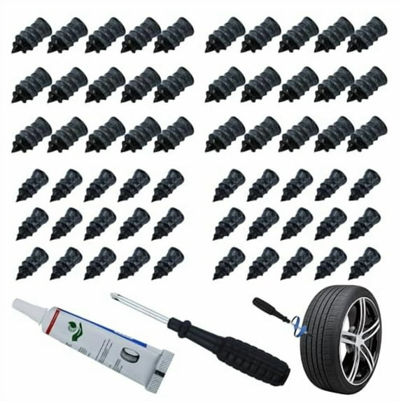 60 Pcs Tire Repair Rubber Nail Kit Repair Nail Tire Repair Rubber ...