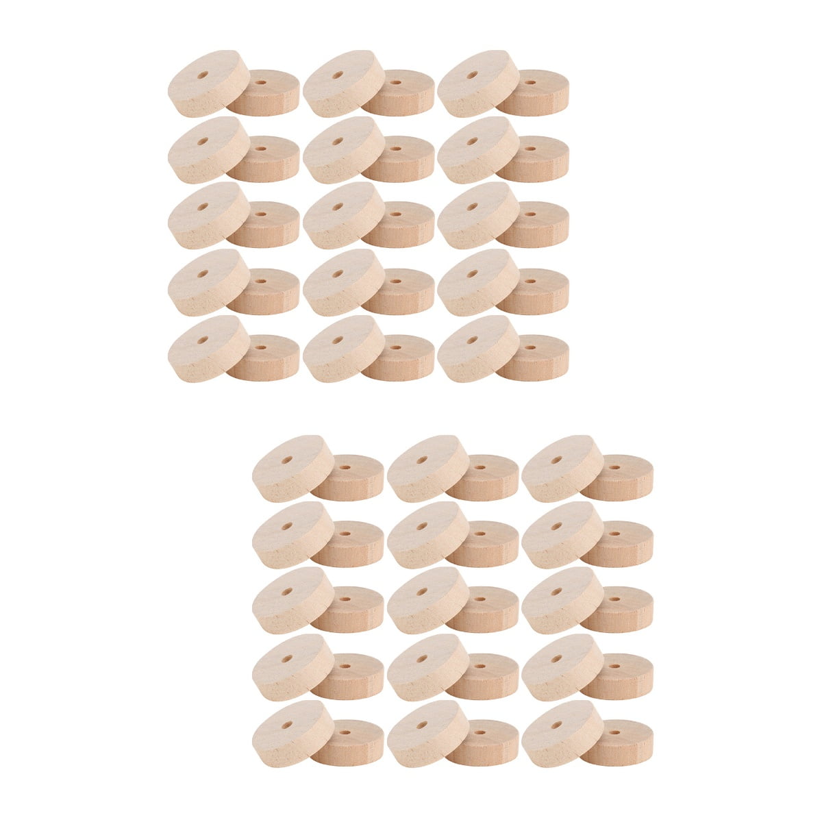 60 Pcs Toys Accesorios Para El Auto Wood Cubes Small Wood Wheels Art ...