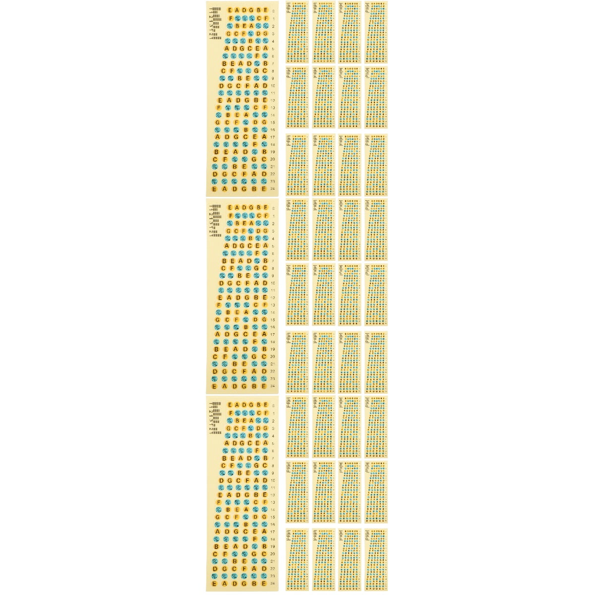 60 Pcs Ukulele Audio Stickers Guitar Fretboard Stickers Guitar ...