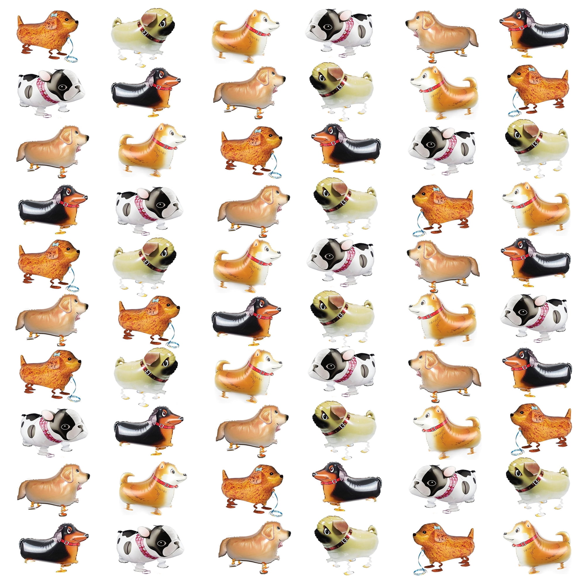 60 Pcs Walking Animal Balloons - Foil Dog Balloon for Kids, Puppy Dogs ...