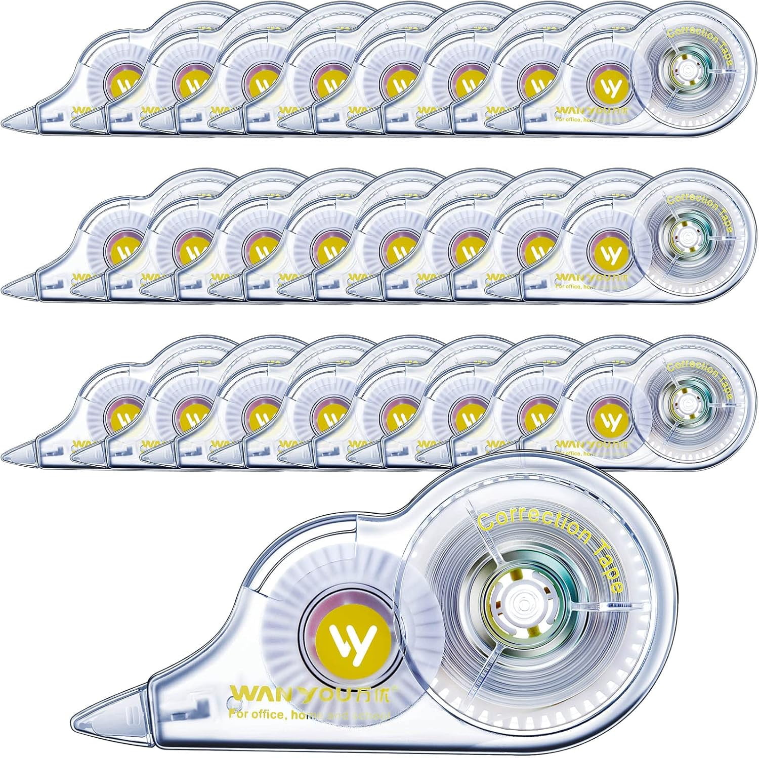 60 Pcs White Correction Tape Bulk, 39.4 ft Wrong out Tear Resistant ...