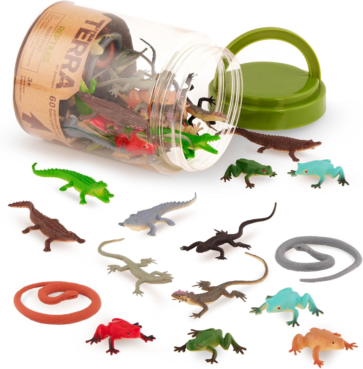 60 Pcs Wild Creatures Tube – Realistic Mini Animal Figurines – Lion ...