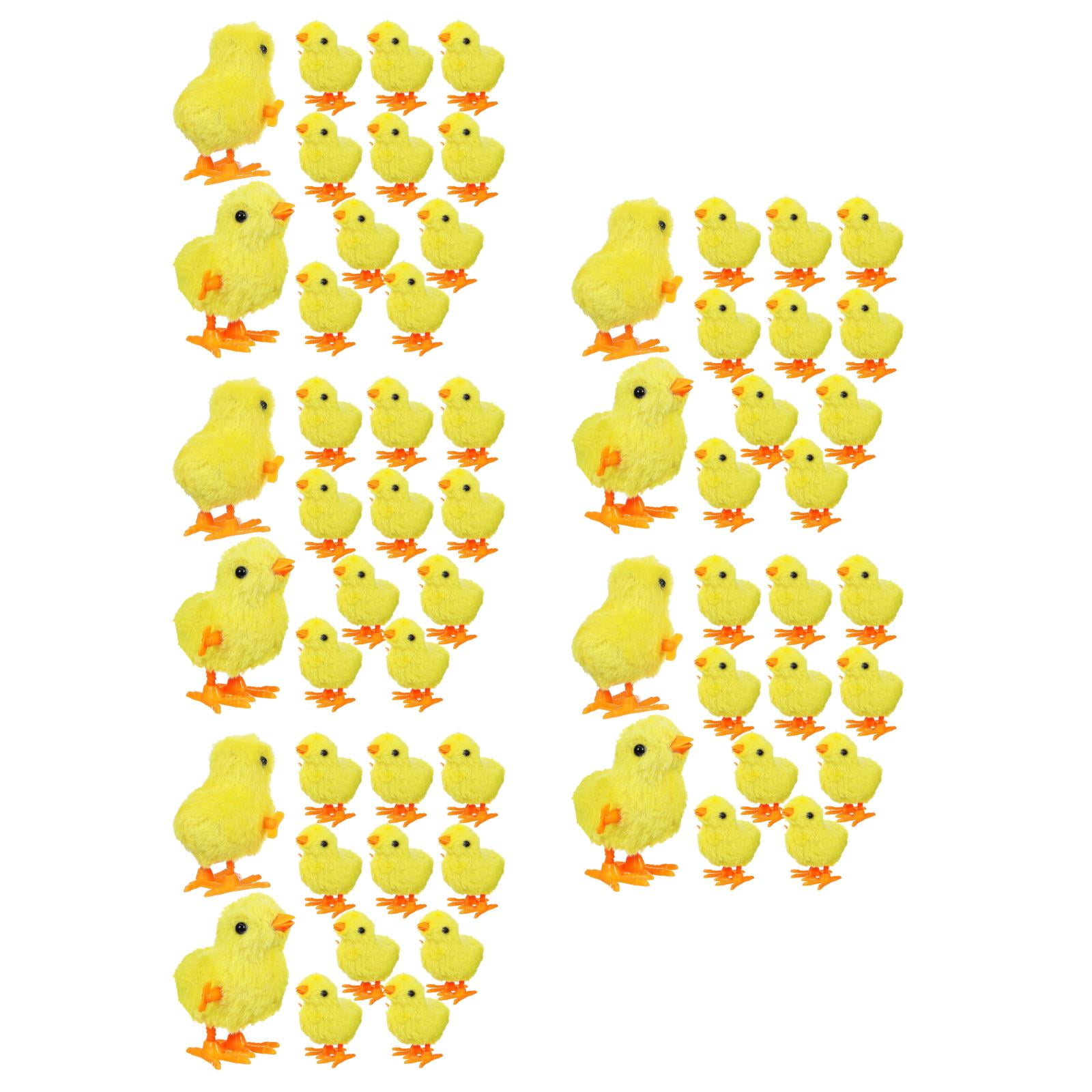 60 Pcs Wind Up Chick Toys Wind-Up Jumping Cute Small Chicks Plush ...
