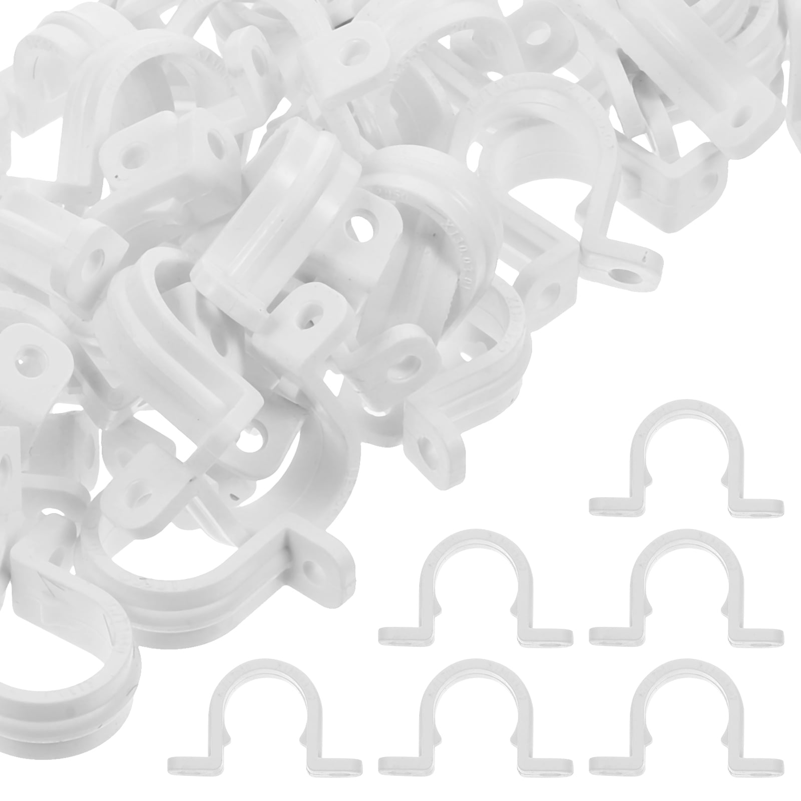 60 Pcs Wire Tube Buckle Pipe Hanger Strap Mounting Bracket Clamp Pipes ...