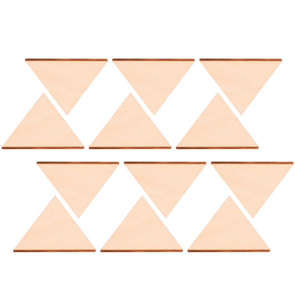 60 Pcs Wood Triangle Shapes Large Triangular Wood Chips Child 5X5CM ...
