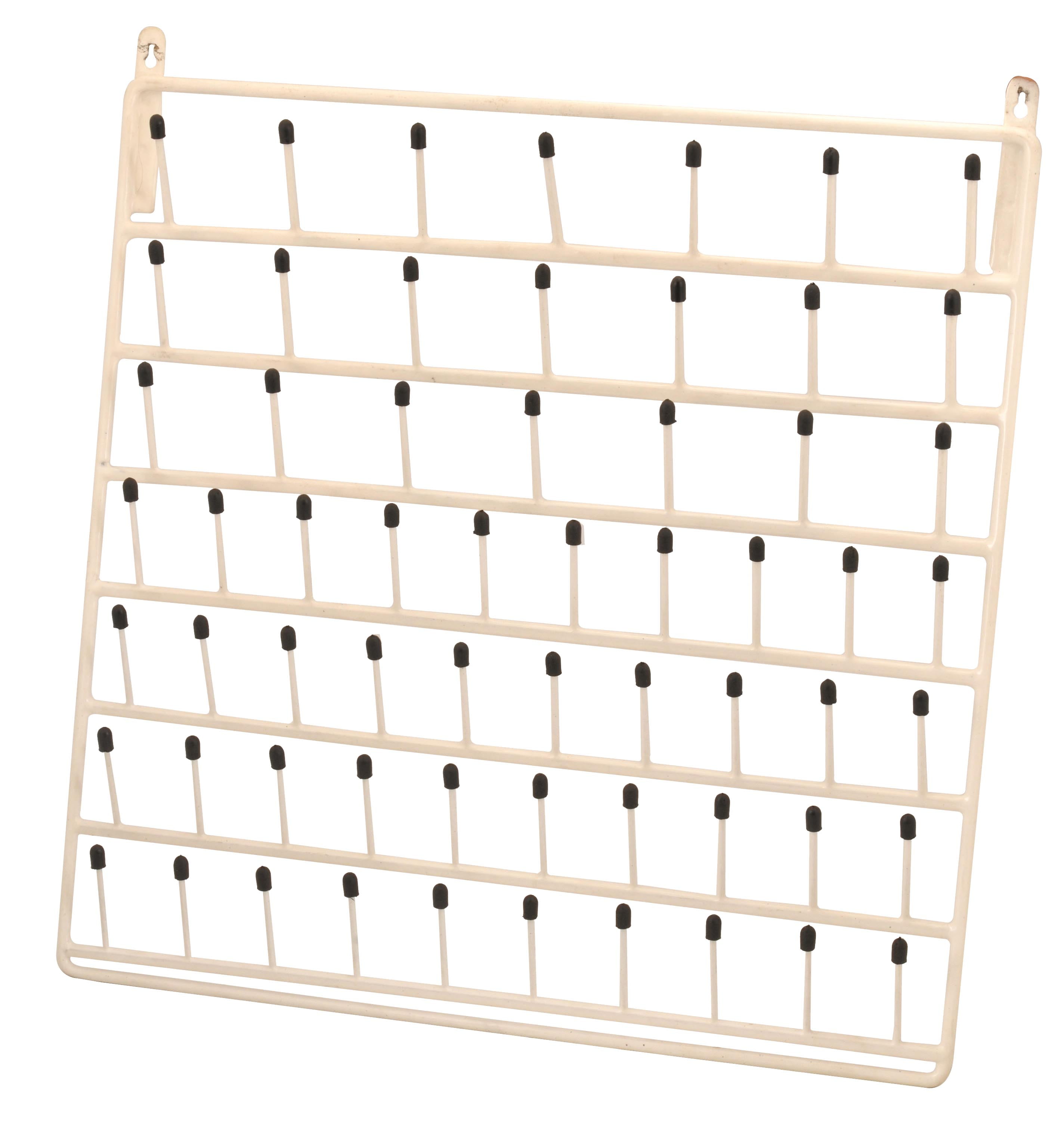 60 Peg Wall Mounted Laboratory Draining Rack, Vinyl Coated Steel, 3 ...