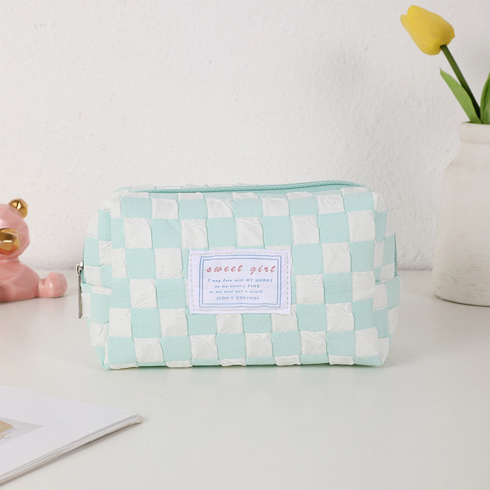 Up to 60% off Pencil Cases, Ins Wind Japanese Checkerboard Frame Pencil ...