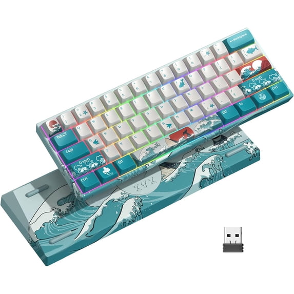60 Percent Keyboard, XVX M61 Pro 3-Modes Mechanical Keyboard, Hot ...