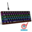 T8 Wired 68 Keys Mechanical Gaming Keyboard with Coiled Cable RGB ...