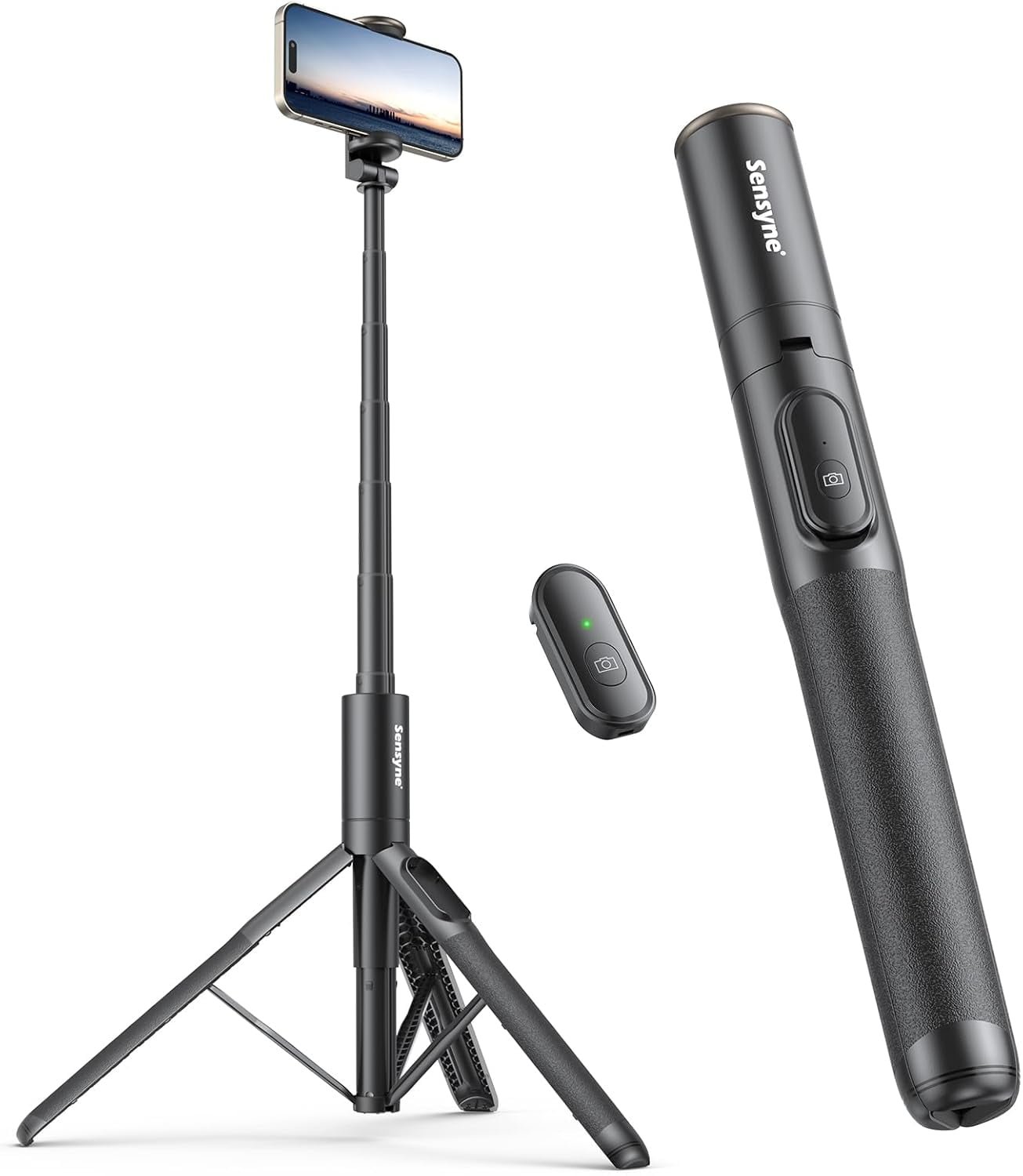 60" Phone Tripod & Selfie Stick, Lightweight All in One Phone Tripod ...