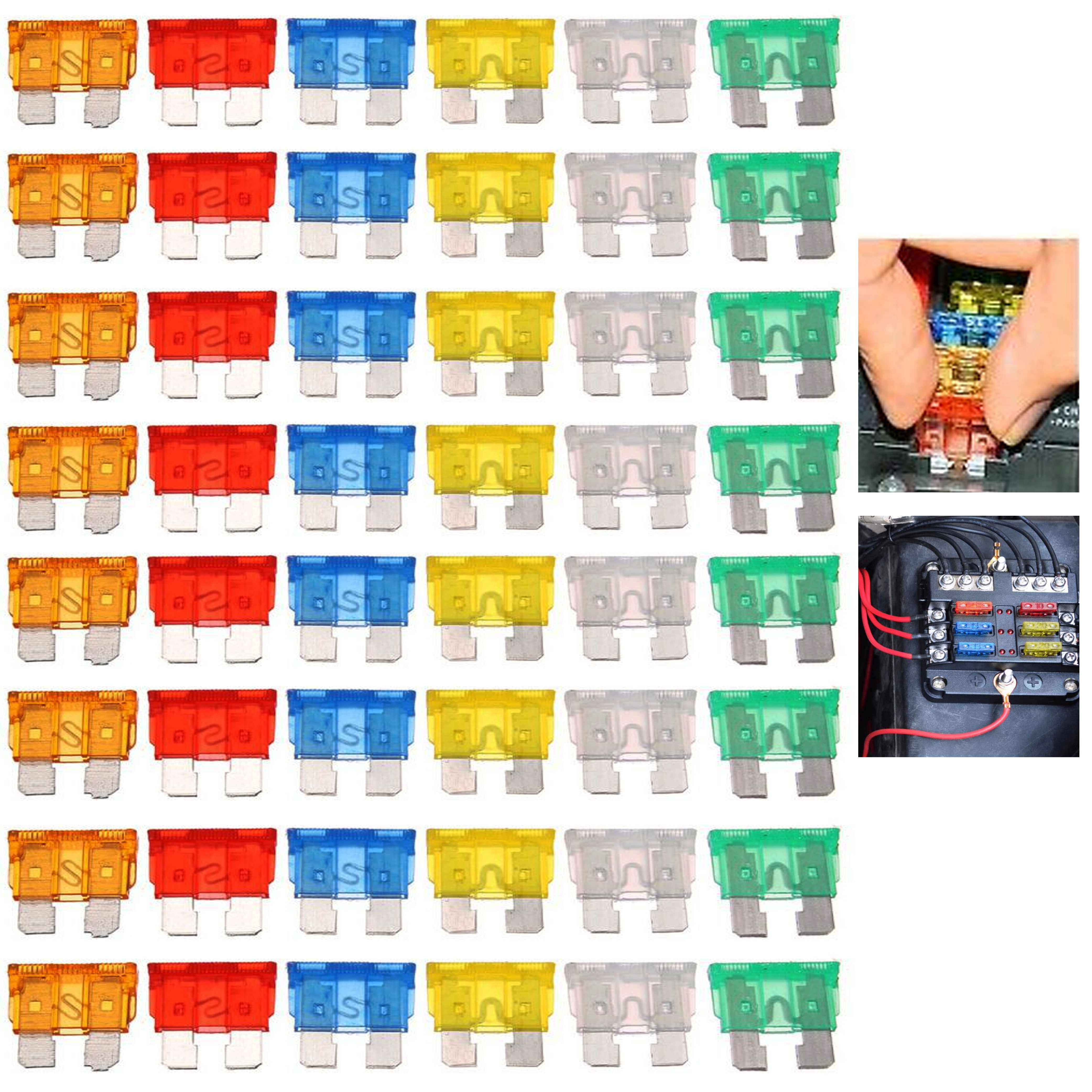 60 Piece Auto Fuse Set Assortment Mini Blade Car Electrical Fuses Kit ...