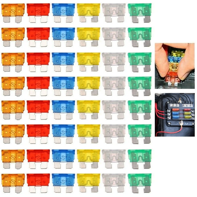 60 Piece Auto Fuse Set Assortment Mini Blade Car Electrical Fuses Kit ...