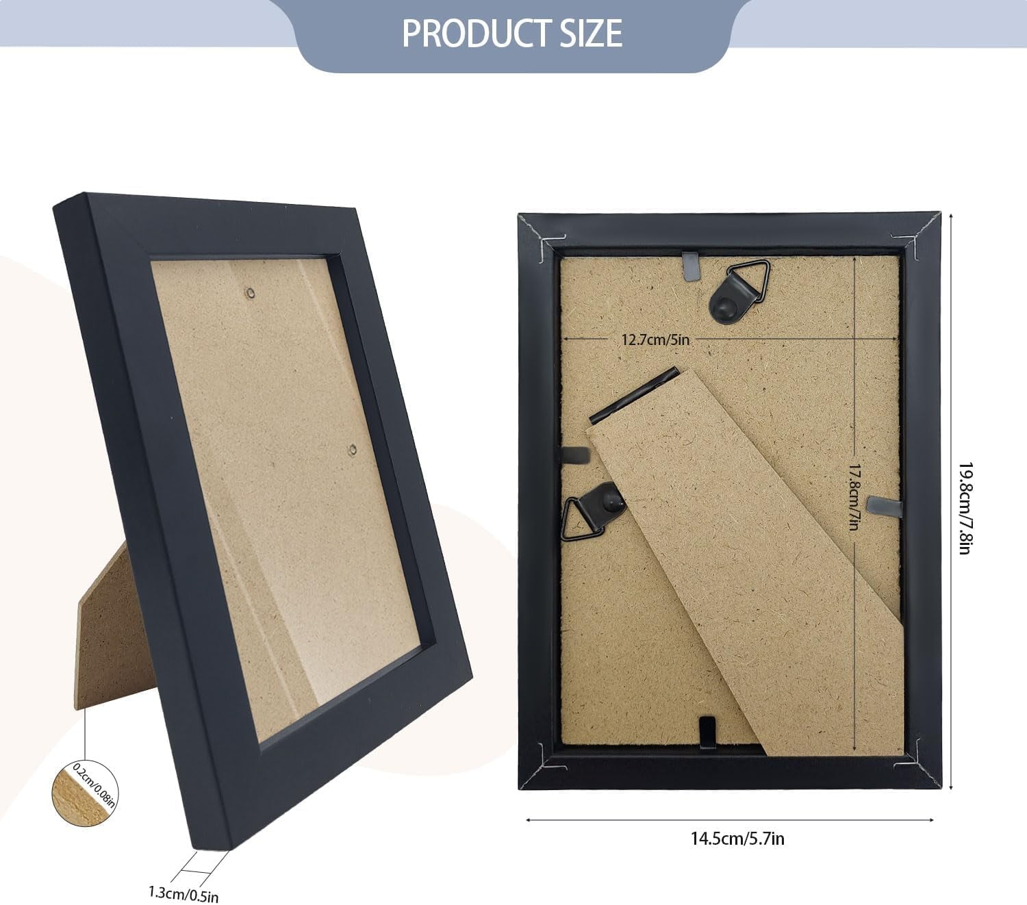 60 Piece Black 5x7 Picture Frames for Wall or Tabletop, Lightweight ...