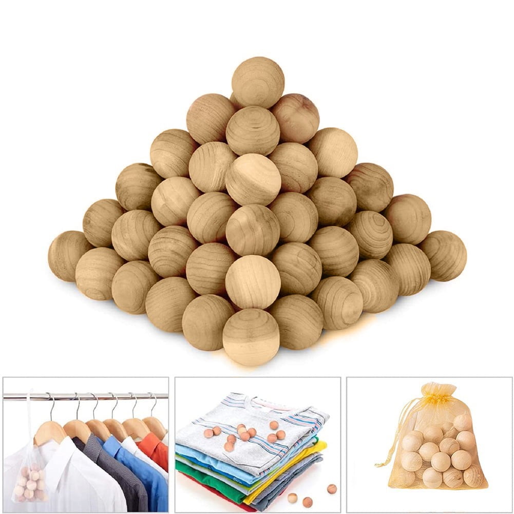 60-Piece Cedar Clothes Moth Resistant Balls And 80-Pc Dehumidifier Set ...