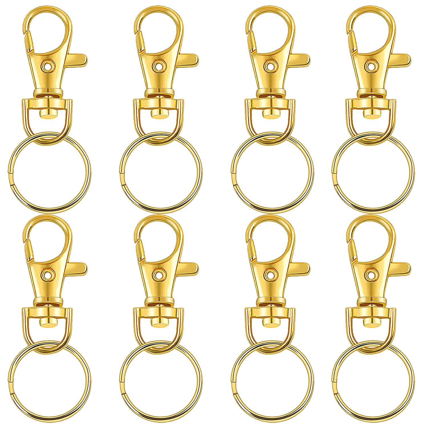60 Piece Gold Color Lobster Claw Clasps Findings Set - 30 Swivel Clasps ...