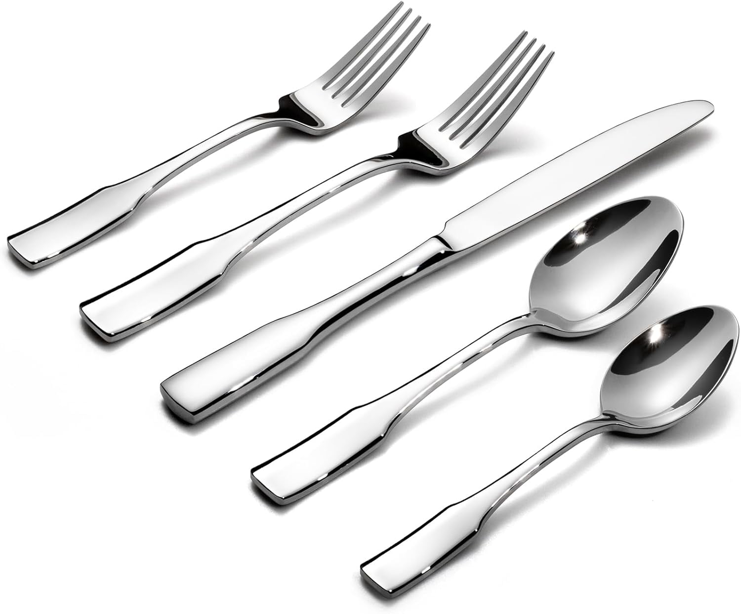 60-Piece Silverware Set Stainless Steel Flatware Set,Service for 12 ...