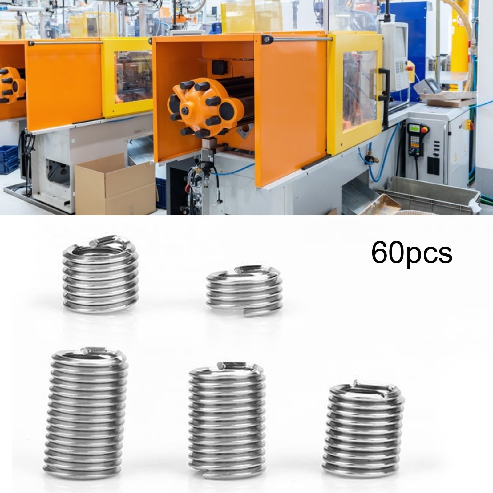 60 Piece Thread Repair Insert Kit British Standard High Density ...