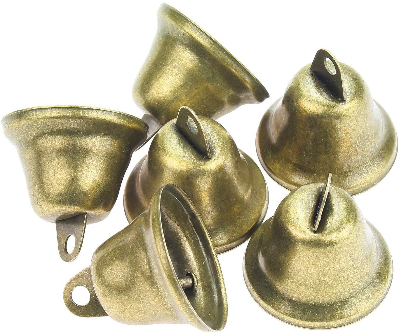 60 Pieces 38mm/1.5inch Vintage Jingle Bells Bronze Tone Bells Brass ...